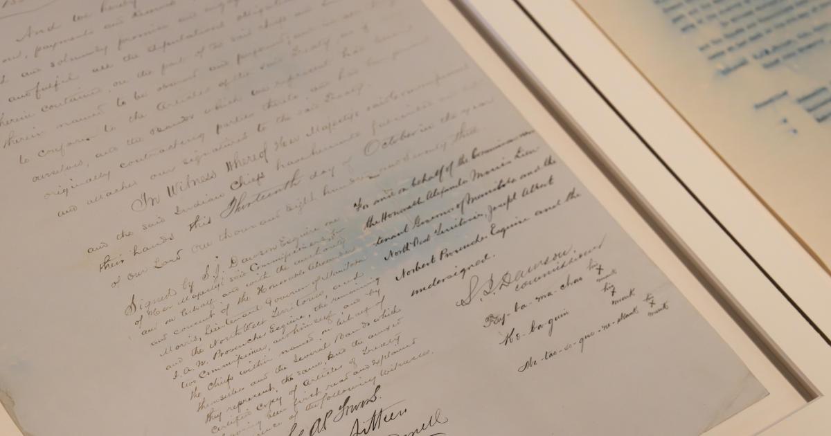 Manidoo Mazina’igan: original Treaty #3 documents on display at CMHR | MCDP